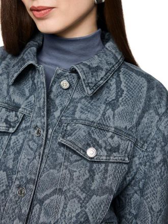 Marc Cain Jeansjacke Urban Haze Premium Damenmode mit Animal Print