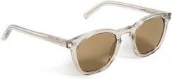 Saint Laurent Sl28 Lunettes de Soleil, Beige Transparent, 49 cm Mixte