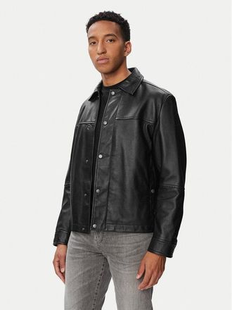 HUGO BOSS Lederjacke Joban 50562532 Schwarz Regular Fit
