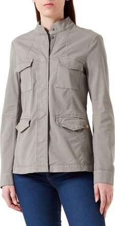 Camel Active Damen Fieldjacket aus einem Baumwoll-Mix Blouson, Oliv, 40