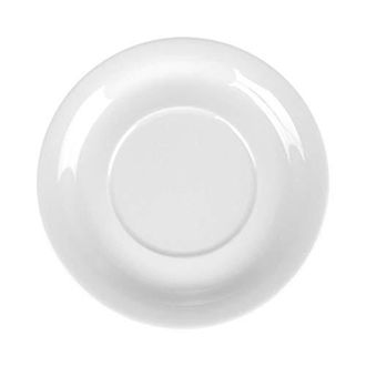 Holst Porzellan UTA 177 Porzellan Untertasse 18 cm flache Form, Spiegel 9 cm, weiß, 18 x 2 cm, 6 Einheiten