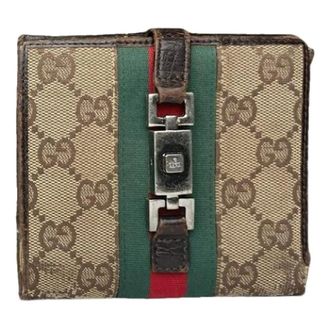 Gucci Portefeuille en coton Pre-owned - Femme - Pre-owned - Beige - Taille: ONE Size