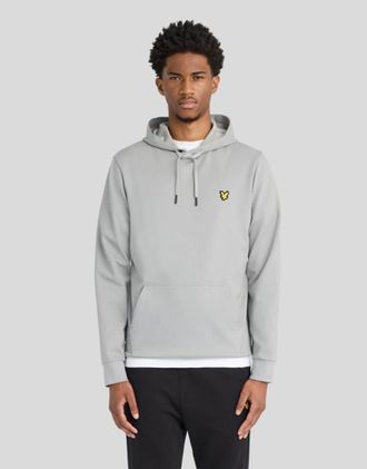 Lyle & Scott Midlayer-Fleece-Hoodie in Y106 Ultimate Grey-Grau