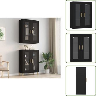 vidaXL Vidaxl - Armoire murale suspendue Noir 69,5x34x90 cm - Armoire Murale - Meuble De Rangement - Armoire Suspendue - Buffet - &Eacute;tag&egrave;re Murale