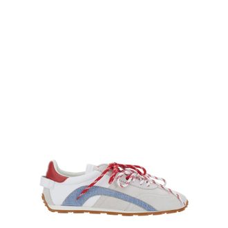 Dsquared2 Homme, Chaussures, Blanc, Taille: 42 EU Suede Lace-up Baskets