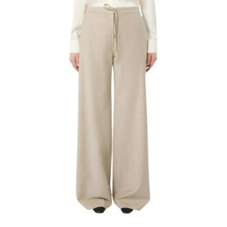 Max Mara Pantalone Donna Max Mara Studio - Femme - Pantalons - Beige - Taille: 44 FR