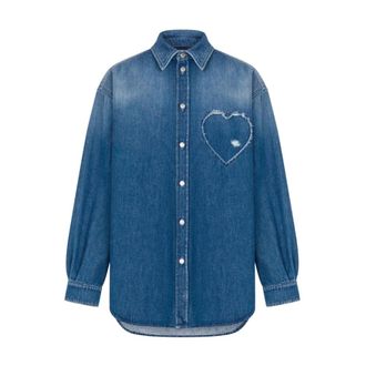 Moschino Homme, Chemises, Bleu, Taille: M Denim Chemises