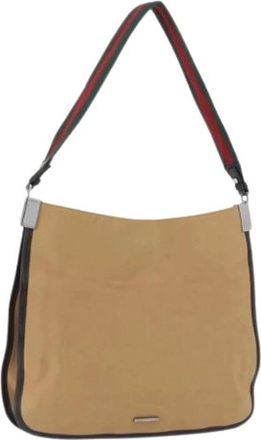 Gucci Sac bandouli&egrave;re vintage doccasion - Femme - Pre-owned - Beige - Taille: ONE Size