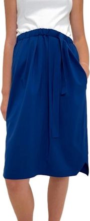 Odeeh Femme, Jupes, Bleu, Taille: 38 FR Midi Skirt