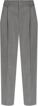 Victoria Beckham Wollhose mit Falten - - Trousers - Damen - Grau - S
