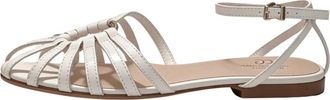 Cesare Gaspari Femme, Chaussures, Blanc, Taille: 39 EU Sandales Plates &agrave; Brides Rayonnantes