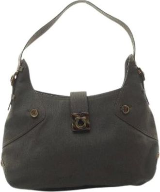 Ferragamo Sac port&eacute; &eacute;paule Gancini Pre-owned - Femme - Pre-owned - Vert - Taille: ONE Size