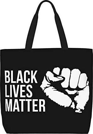 Generic Sac De Courses Les Vies Des Noirs Comptent Sac De Shopping R&eacute;utilisable De Grande Capacit&eacute; Sacs En Toile, Pour &Eacute;cole, Burea, Tous Les Jours, Filles