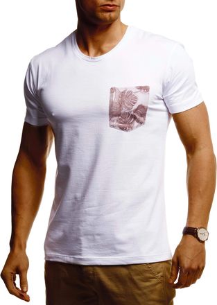 LEIF NELSON Herren Sommer T-Shirt Rundhals Ausschnitt Slim Fit Baumwolle-Anteil Cooles Basic M&auml;nner T-Shirt Crew Neck Jungen Kurzarmshirt O-Neck Kurzarm Lang LN49