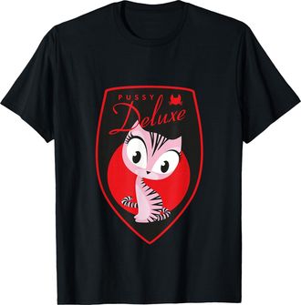 Pussy Deluxe Shield Pink Cat T-Shirt
