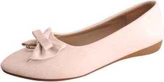 Generic Slip On Sneakers - Chaussures de ballet pour femme - Couleur unie - Avec noeud et strass - En cuir synth&eacute;tique - Chaussures plates pour l&eacute;t&eacute; - Chaussu