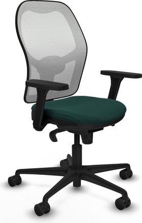 Piqueras y Crespo Gr&uuml;ner Drehstuhl mit 3D-Armlehnen, h&ouml;henverstellbare Lendenwirbelst&uuml;tze, ausgestattet mit 5 Positionen und injiziertem Schaum. Mit Rollen von 65 mm Ny