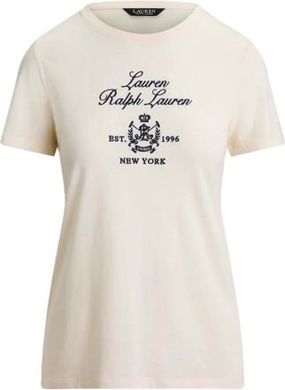 Ralph Lauren Femme, Tops, Beige, Taille: 36 FR Katlin Short Sleeve T-Shirt Pima Micro Modal