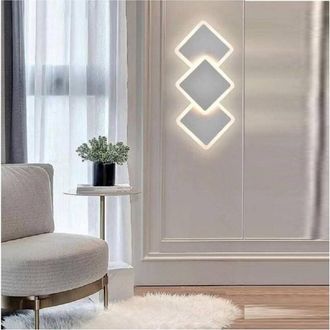 Trade Shop Applique Moderne Triple Losange 14w 3 Couleurs De Lumi&egrave;re Aq31-b3c