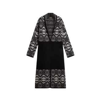 Woolrich Lange Strickjacke - - Knitwear - Damen - Schwarzk - M