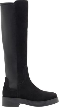 Casadei Femme, Chaussures, Noir, Taille: 40 1/2 EU Charlie Stretch Suede Boot