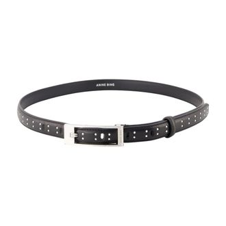 Anine Bing Elly Studs Belt - - Accessories - Damen - Schwarzk - XS/S