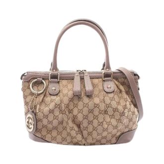 Gucci Sac &agrave; main Sukey GG Canvas Pre-owned - Femme - Pre-owned - Beige - Taille: ONE Size