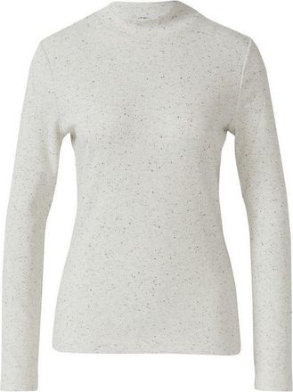 s.Oliver Langarmshirt T-Shirt Geripptes Longsleeve im Slim Fit mit Stehkragen