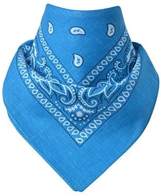 Miobo Bandana en 100 % coton Taille unique - Bleu - M