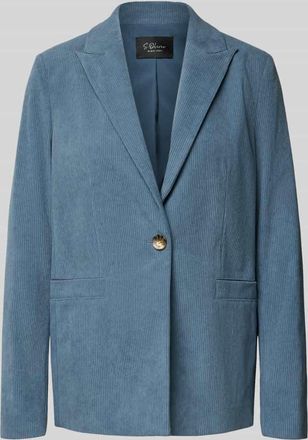 s.Oliver Black Label Regular Fit Longblazer mit Cordstruktur
