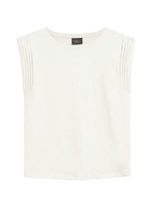 s.Oliver Muskelshirt T-Shirt &Auml;rmelloses Jersey-T-Shirt mit Spitze