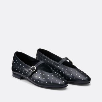 La Redoute Collections Ballerine En Cuir Clout&eacute;e