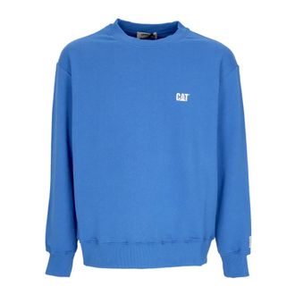 CAT Leichter Crewneck Sweatshirt mit Sky Diver Logo - - Sweatshirts & Hoodies - Herren - Blau - XL
