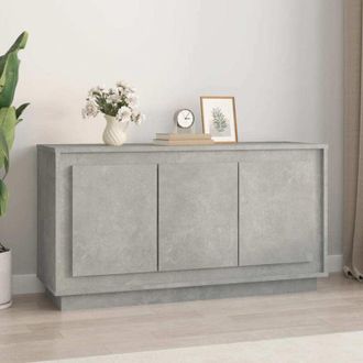 vidaXL Buffet gris b&eacute;ton 102x35x55 cm bois ding&eacute;nierie