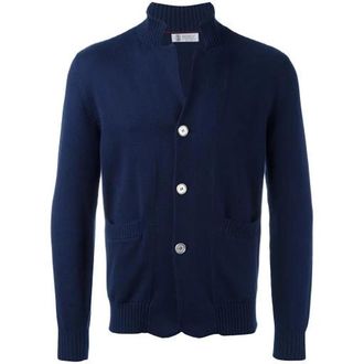 Brunello Cucinelli Oversized Baumwoll-Cardigan - - Knitwear - Damen - Blau - 3XL