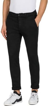 Replay Chino Zeumar Slim-Fit Hyperflex X-Lite pour Hommes avec Stretch, Noir (Noir 040-1), 32W / 32L