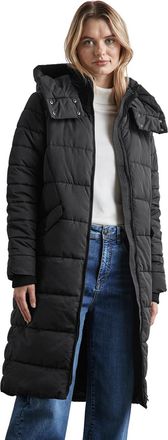 Street One Damen A201975 Gef&uuml;tterte Lange Jacke,Schwarz,40