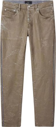 Purple Distressed-effect Jeans