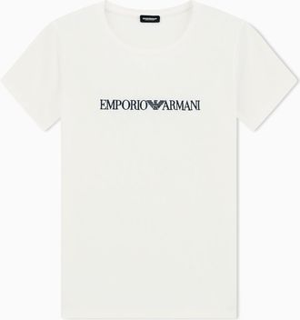 Emporio Armani Damen Everyday Cotton T-Shirt, weiß, XL
