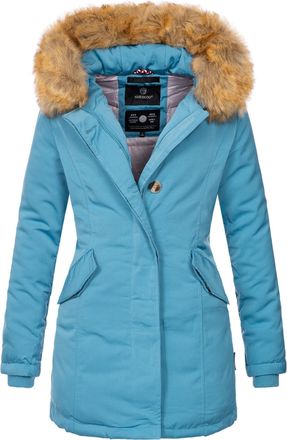 Marikoo Damen Winter Jacke Parka Mantel Winterjacke warm gef&uuml;ttert B362 [B362-Karmaa-Light-Blue-Gr.XS]