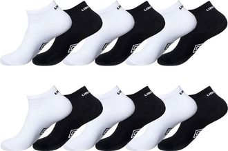 Umbro Socken Herren Bewegungsfreiheit, Sportsocken Herren, Stretch, Anti-Reizung (12er Pack), Schwarz-Weiss, 39/42