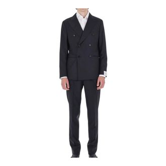 Caruso Miura Zweireihiger Anzug - - Suits - Herren - Blau - XL