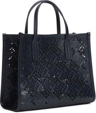 Tommy Hilfiger Stadthandtasche in Monogramm - Blau