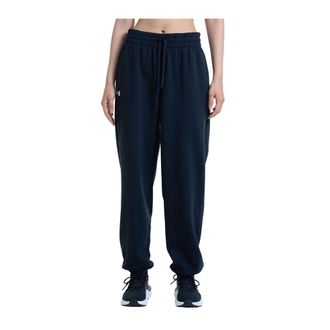 Under Armour Damen Rival Fleece Oversized Jogger, (001) Schwarz/Wei&szlig;, S