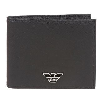 Emporio Armani Homme, Accessoires, Noir, Taille: ONE Size Logo Plaque Wallet