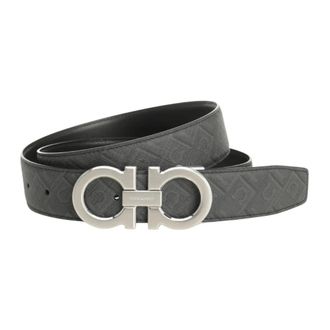 Ferragamo Wendbarer und verstellbarer Gancini G&uuml;rtel - - Accessories - Herren - Schwarzk - 115 CM