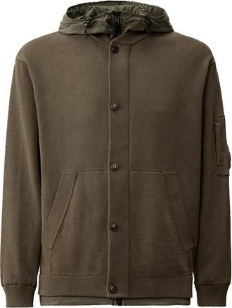 C.P. Company C.p. Company, Homme, Pulls, Brun, Taille: XL Gilet &agrave; Capuche R&eacute;versible