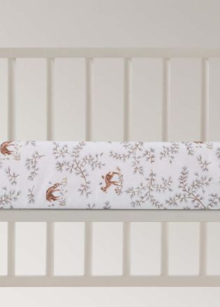 Mango Drap-housse berceau 100 % percale de coton imprim&eacute; gris - Home - 60x120x15cm - MANGO HOME
