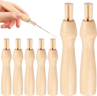 Pretyzoom JOINPAYA 10 St&uuml;ck Holzgriffe f&uuml;r Punch Needles Langlebige Filznadelgriffe Selbstgemacht H&auml;kelwerkzeug f&uuml;r Filzarbeiten Austauschbar und Verschlei&szlig;fest