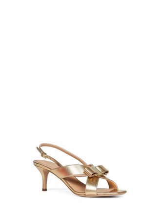 Ferragamo Womens Sandals Rima Vara Gold Rubber